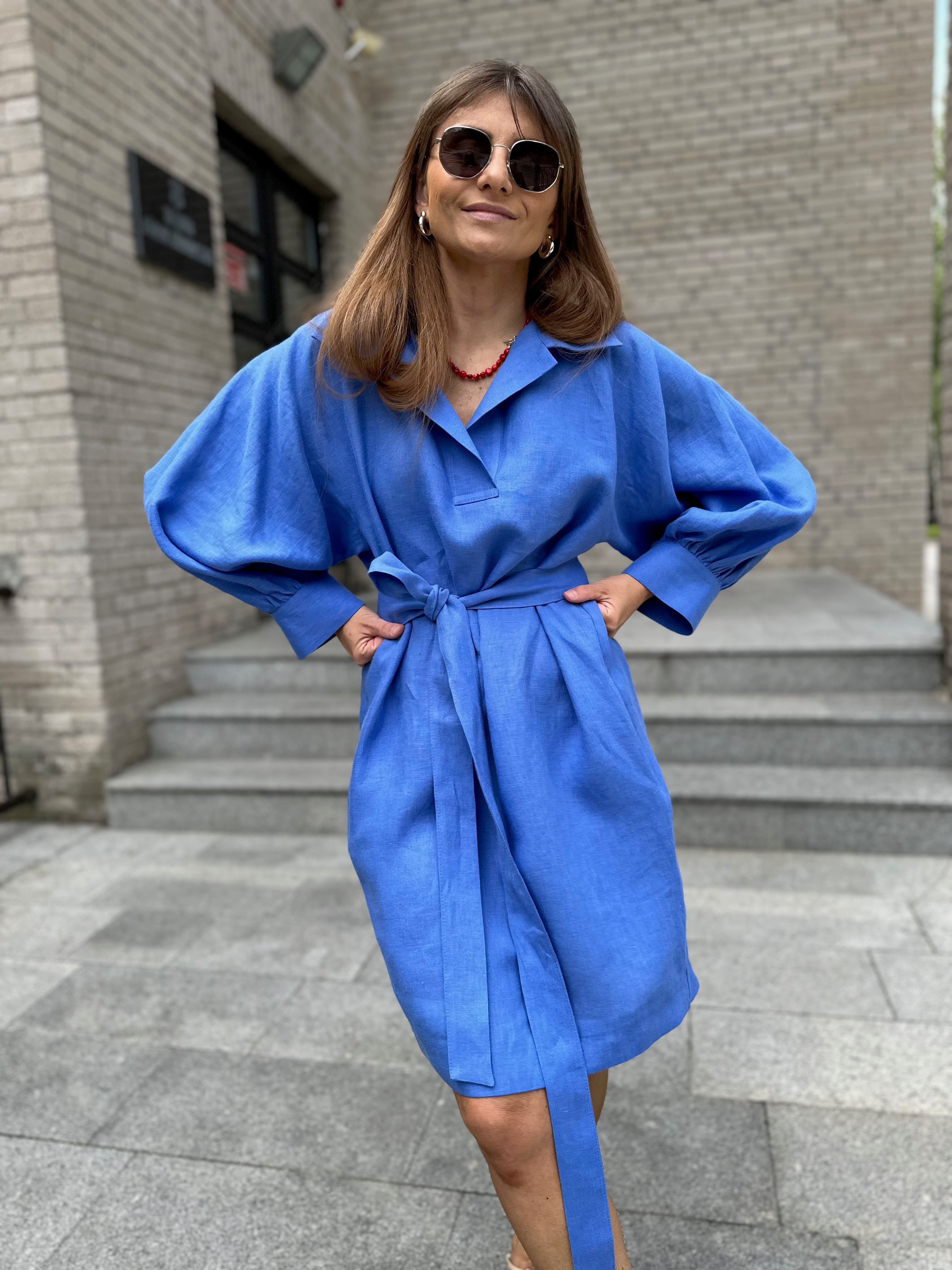 rome linen dress – ateljee gwubi